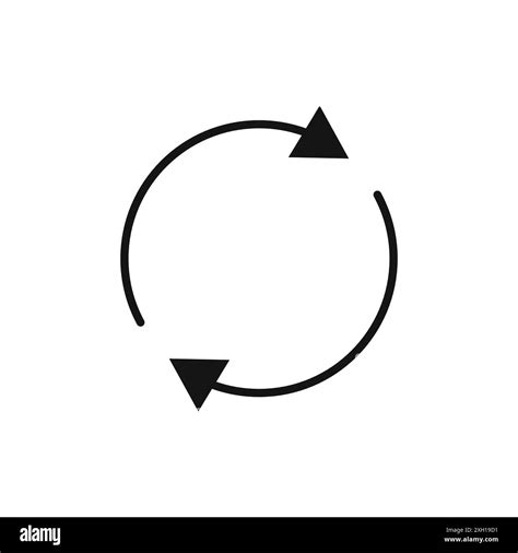 Synchronization Icon Logo Sign Vector Outline In Black And White Color Stock Vector Image And Art