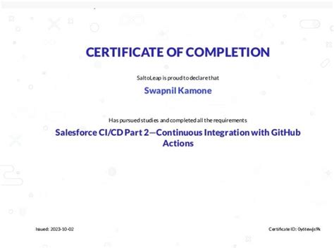 Swapnil Kamone On Linkedin Salesforce Salto Skillsdevelopment