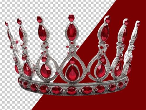 Premium Psd 3d Diamond Ruby Crown