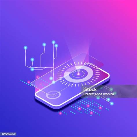 회계 빅 데이터 블록 체인 아이소메트릭 기술 휴대 전화 데이터 시각화 디지털 블록 또는 큐브는 데이터베이스를 구축합니다