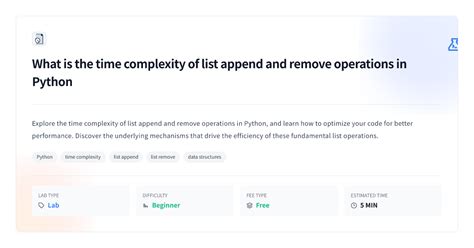 What Is The Time Complexity Of List Append And Remove Operations In