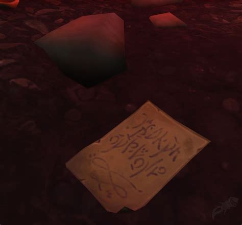 Scribbled Note Object World Of Warcraft