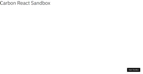 Carbon React Sandbox Codesandbox Carbon React Sandbox Codesandbox