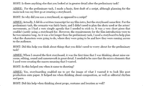 Aimee Lee As Media Radio Interview Script For Evaluation Question 7