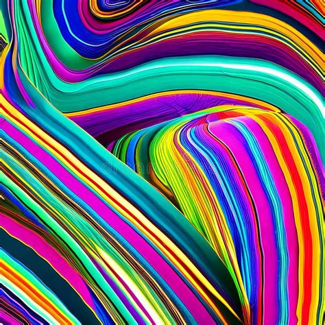 A Composition Of Vibrant Energy And Rhythm With Pulsating Lines