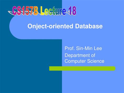 Ppt Onject Oriented Database Powerpoint Presentation Free Download