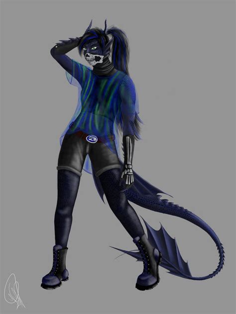 Night Fury Female Anthro By Nonamenightfury On Deviantart