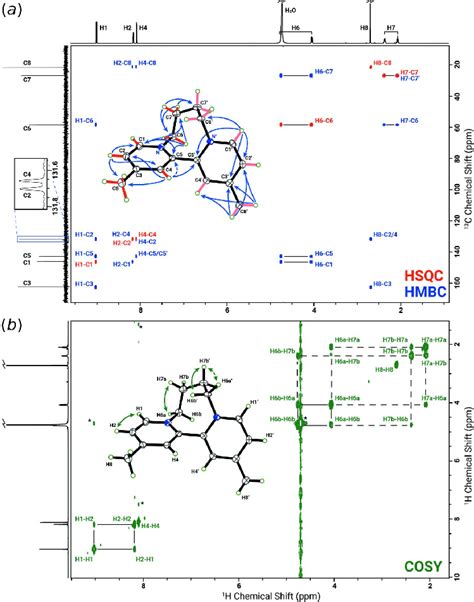 Analysis Of 2 D Nmr Spectra A Hsqc And Hmbc Resonance Assignments Download Scientific