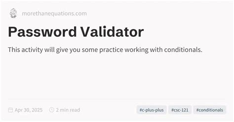 Password Validator