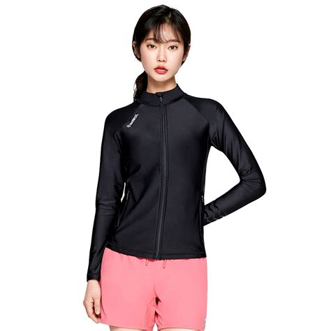 배럴 우먼 셸리 릴렉스 핏 집업 래쉬가드 블랙 위시버킷