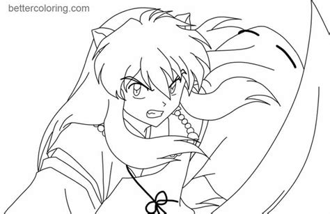 Inuyasha Kikyo Drawing Sketch Coloring Page