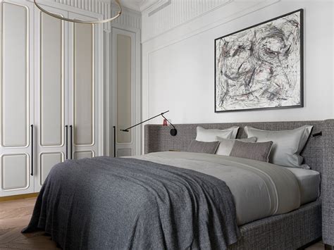 Фото интерьера спальни квартиры в стиле неоклассика