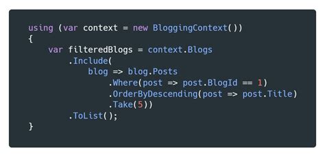 Dave Callan On Linkedin Entity Framework Filtered Include Example ⬇️