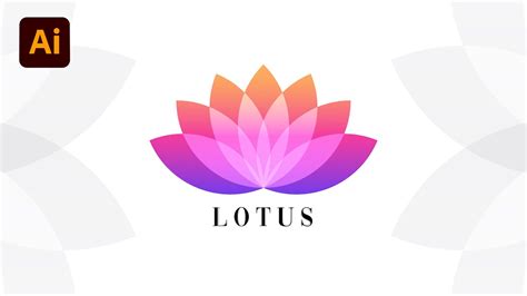 Lotus Flower Design In Adobe Illustrator Lotus Flower Adobe Illustrator Youtube