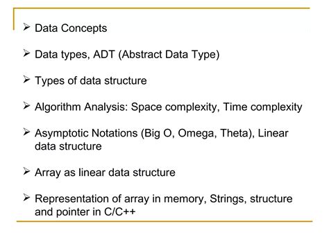 Unit Introduction To Data Structure PPT