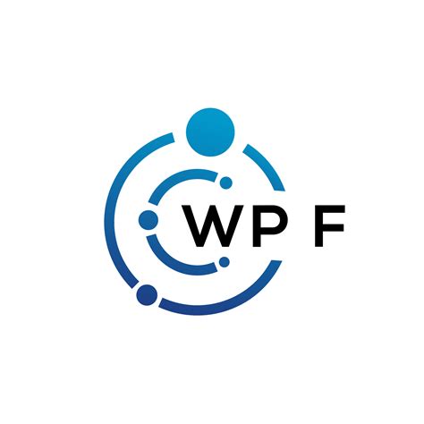 Wpf Letter Technology Logo Design On White Background Wpf Creative
