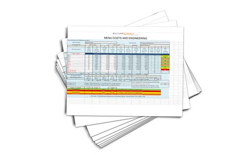 Menu Engineering Worksheet