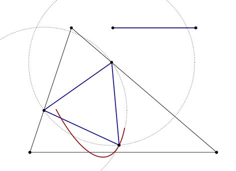 geometry inscribe an equilateral triangle inside a triangle