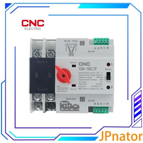 Jpnator Cnc Ycq4 100e Series 2p 3p 4p Din Ats Dual Power Automatic Transfer Switch Electrical