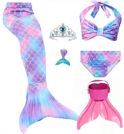 6 عدد دم پری دریایی برای شنا با دختران مونوفین 4 13 ساله