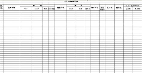 供应商台账模板 经济贸易excel文档下载 管理资源吧
