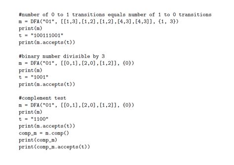 Write A Class For Dfa Type Objects Must Be Done In