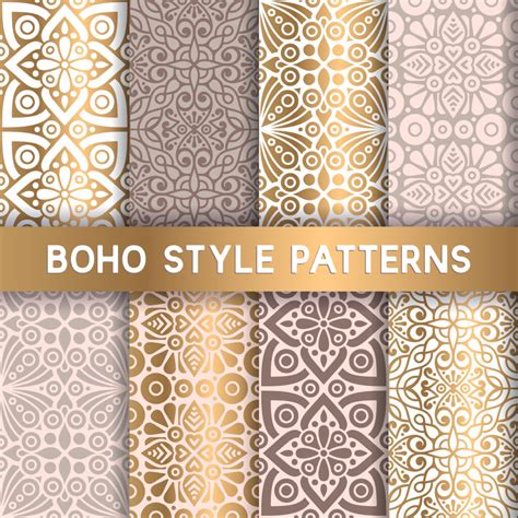 Luxury Boho Style Patterns Vector Filtergrade