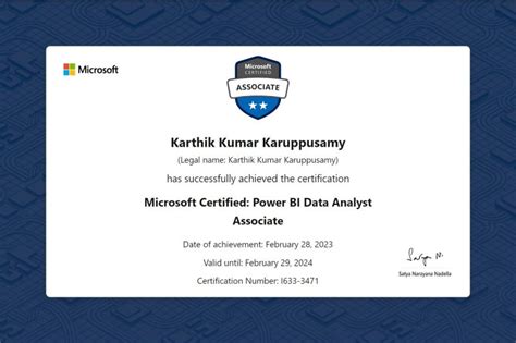 Karthik Kumar Karuppusamy On Linkedin Pl300 Microsoft Certified Powerbi Powerbideveloper