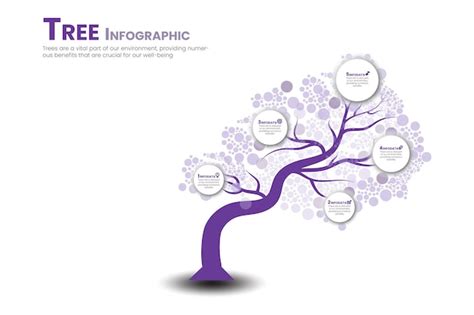 Premium Vector Modern Tree Infographic Template Stock Illustration