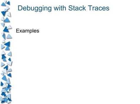 Java Stack Traces Ppt