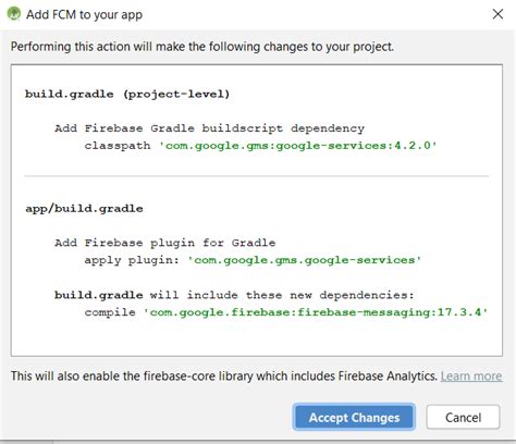 Step 1 Creating Android App And Configuring To Use Firebase Cloud Messaging Adobe Campaign