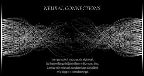 Abstract Vector Visualization Of Neural Connections Thin Colored Lines