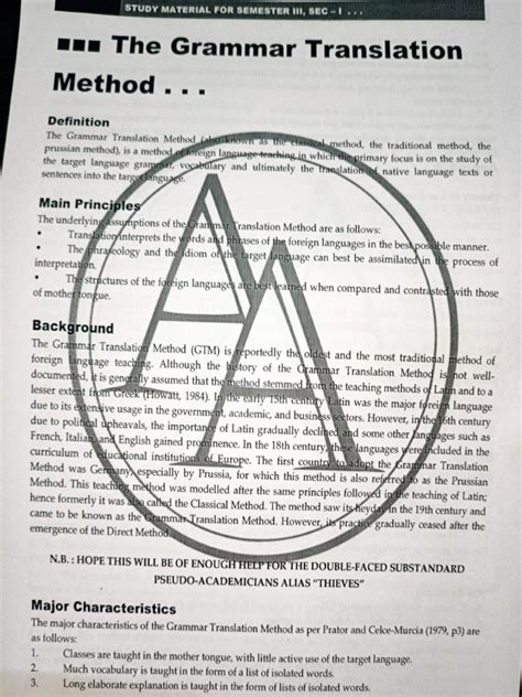 Sec Grammar Translation Method Pdf