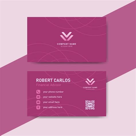 Premium Vector Pink Business Identity Card Template Concept