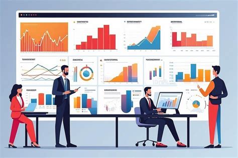 Premium Photo Flat Vector Design Statistical And Data Analysis For Business Finance Investment