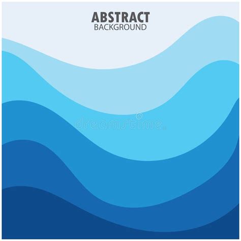 Abstract Wave Background Design With Blue Combination Vector Stock Vector Illustration Of