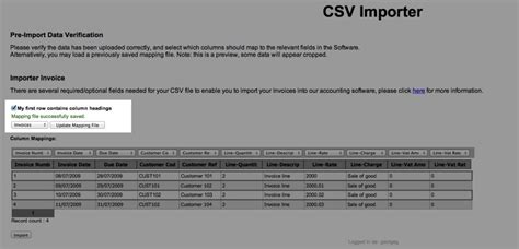 csv import mapping knowledge base iris kashflow