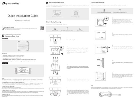 Quick Installation Guide For Tp Link Eap Access Point Reliable And Fast Network Connection