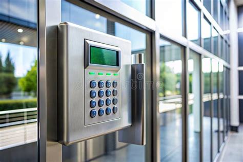 A Technician Configuring A Secure Access Control Panel In A Server Room