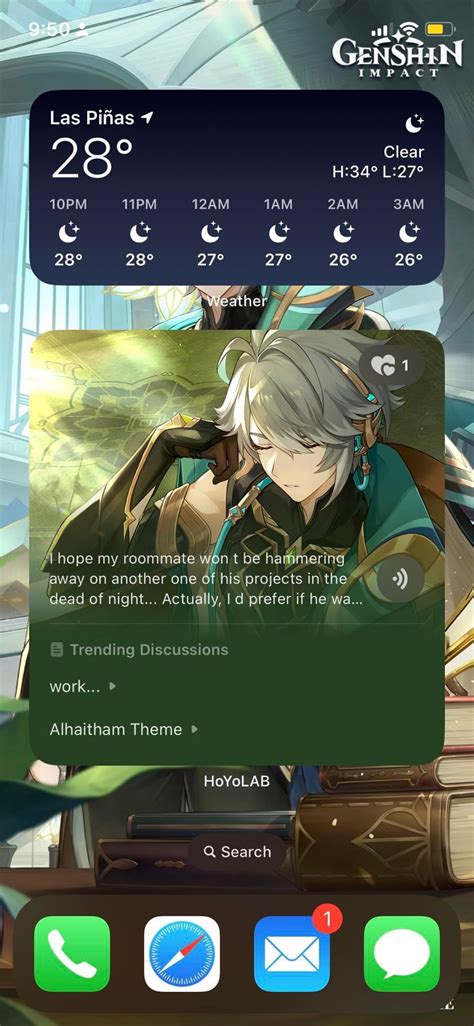 love the new widget function of hoyolab i wish i can hear his voice