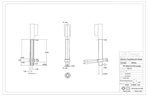 Technical Drawing Of Electric Toothbrush 普象网
