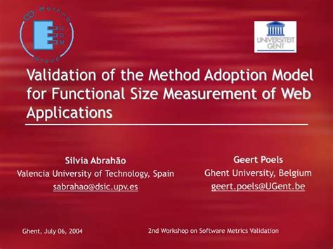Ppt Validation Of The Method Adoption Model For Functional Size