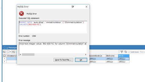 erreur avec mysql et base de donnée par loïcbègue page OpenClassrooms