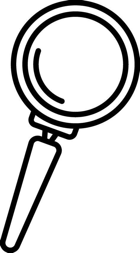 Black Line Art Magnifying Glass 25327593 Vector Art At Vecteezy