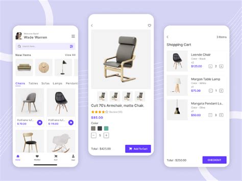 Furniture Mobile App Figma Template Ui4free