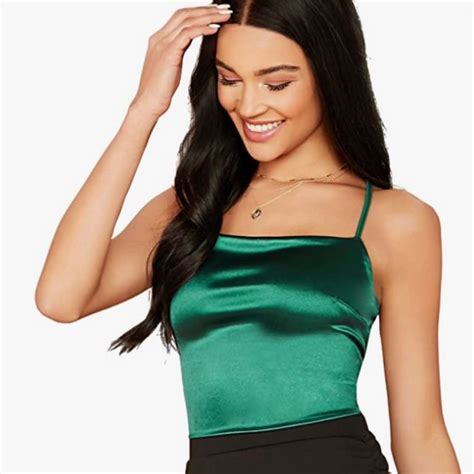 Womens Satin Lace Up Backless Crop Cami Top In 2025 Cami Crop Top