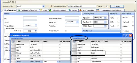 Setting Up Commodity Classes And Commodities Fuel Dispatch
