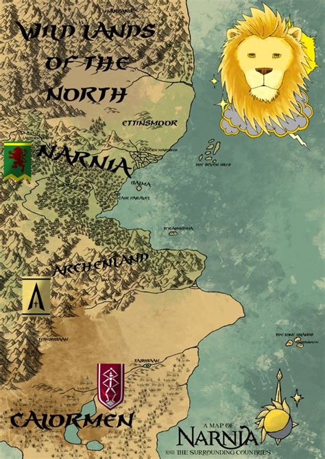 Map Of Narnia And Surrounding Countries By Elykrindon Narnia Fantasy Map Narnia Map Of Middle