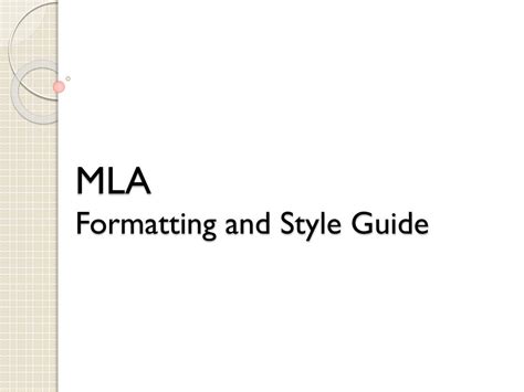 Ppt Mla Formatting And Style Guide Powerpoint Presentation Free Download Id 6867981