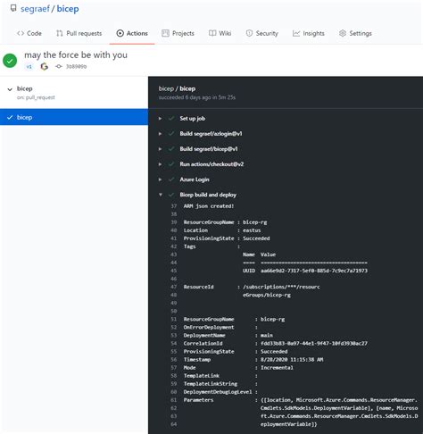 github action for project bicep arm dsl automate everything